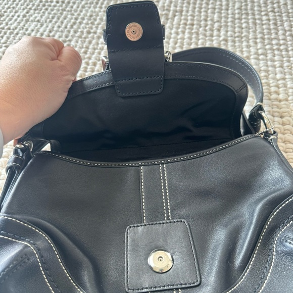 Coach | Bags | Genuine Coach Black Leather Shoulder Soho Bag Y2k ...